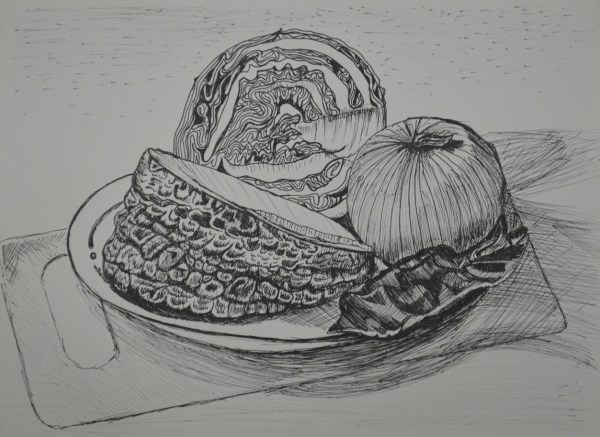 Still Life Group Using Line – My Drawing Course